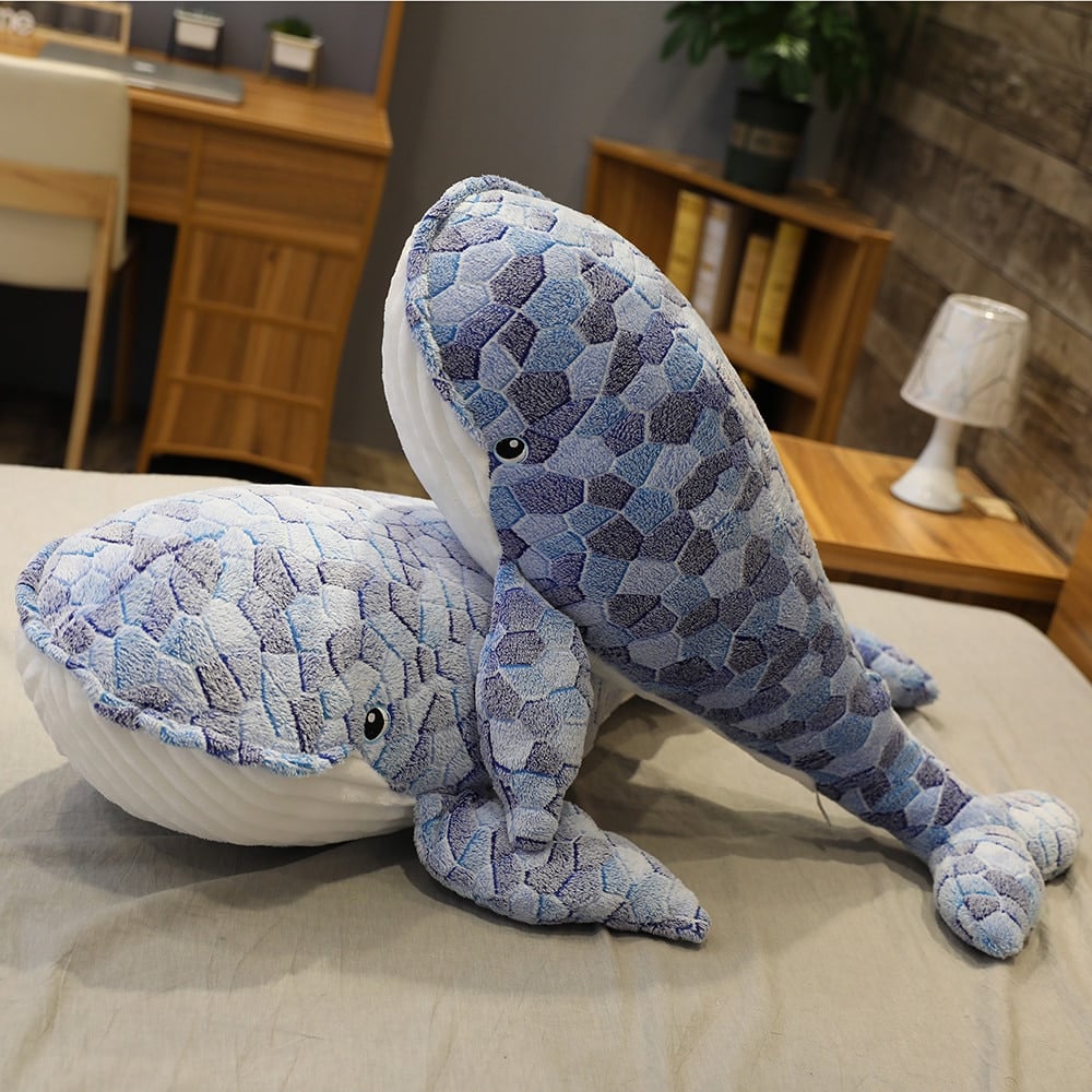 Mosaico balena peluche blu • Mio Peluche