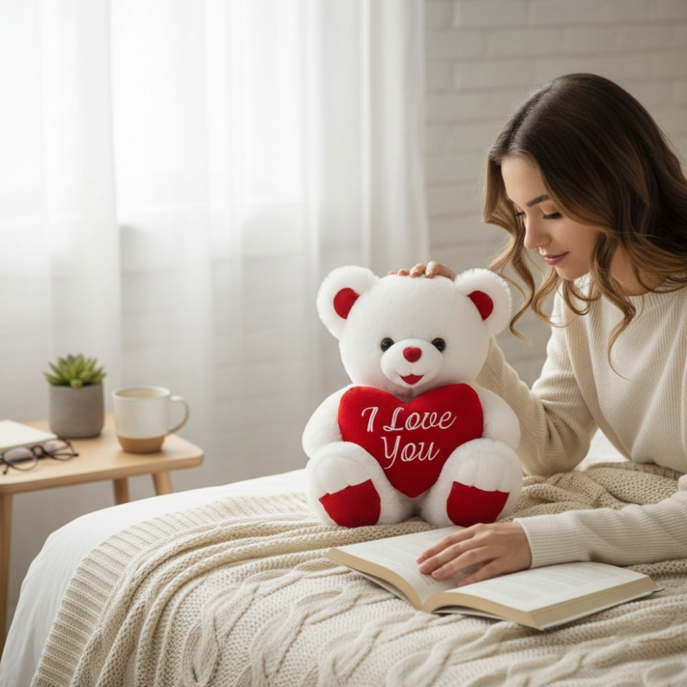 Orsacchiotto bianco dell'amore • Mio Peluche