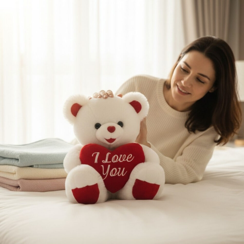 Orsacchiotto bianco dell'amore • Mio Peluche